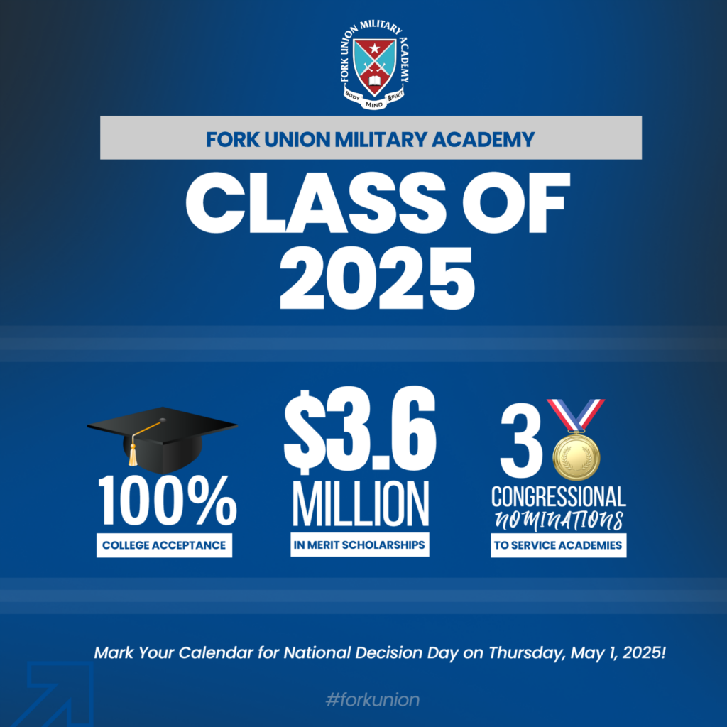Fork Union Military Academy Celebrates 100% College Acceptance for ...