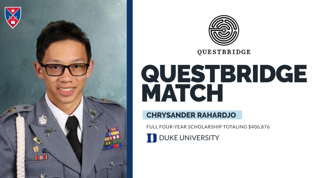 Fork Union Trustee Scholar Chrysander Rahardjo Awarded Four-Year Full ...